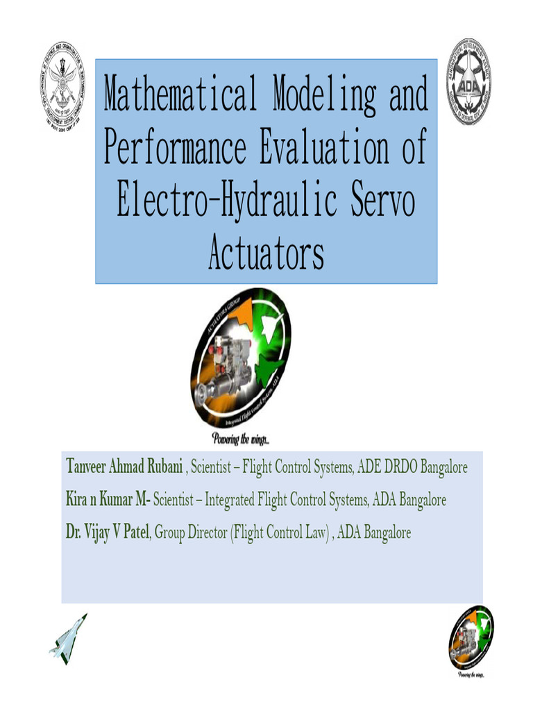 Mathematical Modeling Performance Evaluation of Electro Hydraulic Servo Actuators | PDF ...