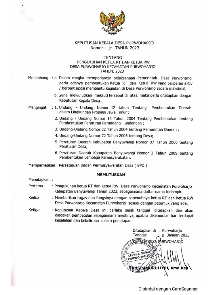 SK Ketua RT Dan RW | PDF