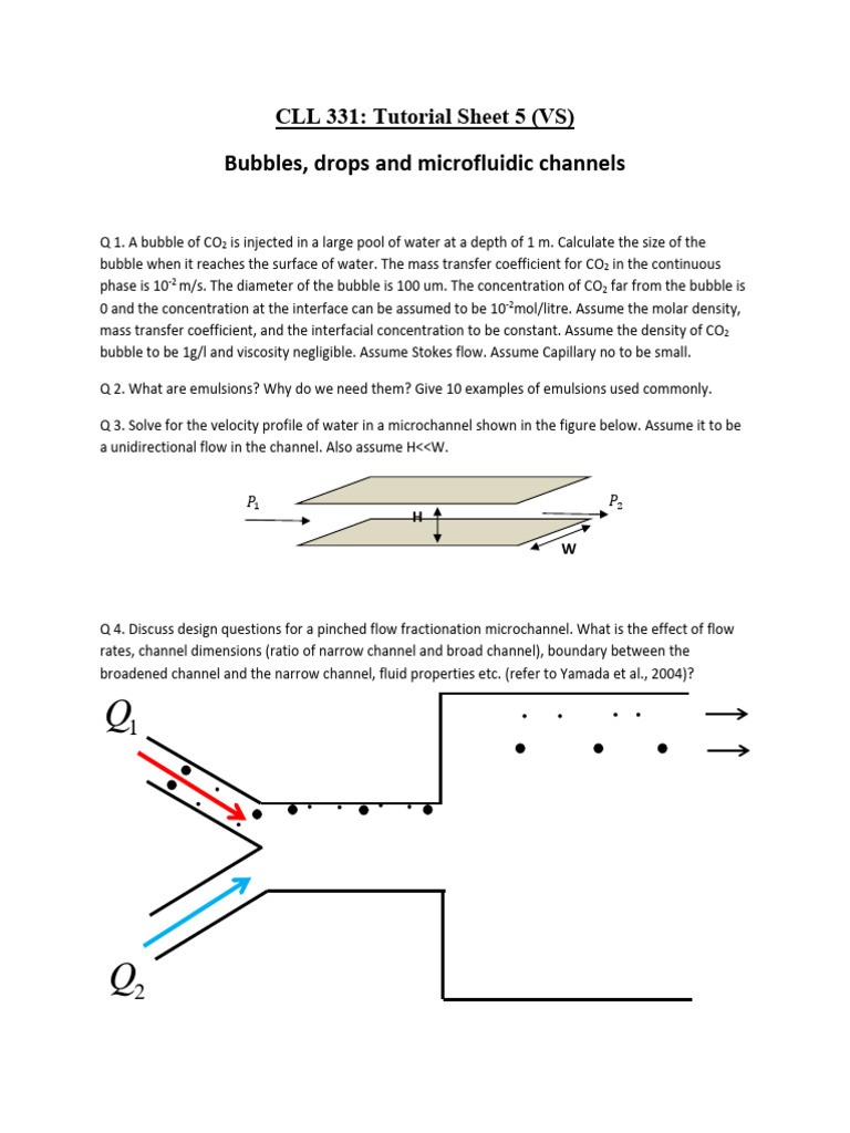 Microfluidics & Fluid Dynamics Tutorial | PDF