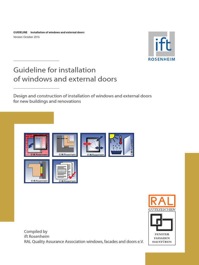 Guideline For Installation Windows Main Doors Content EN | PDF