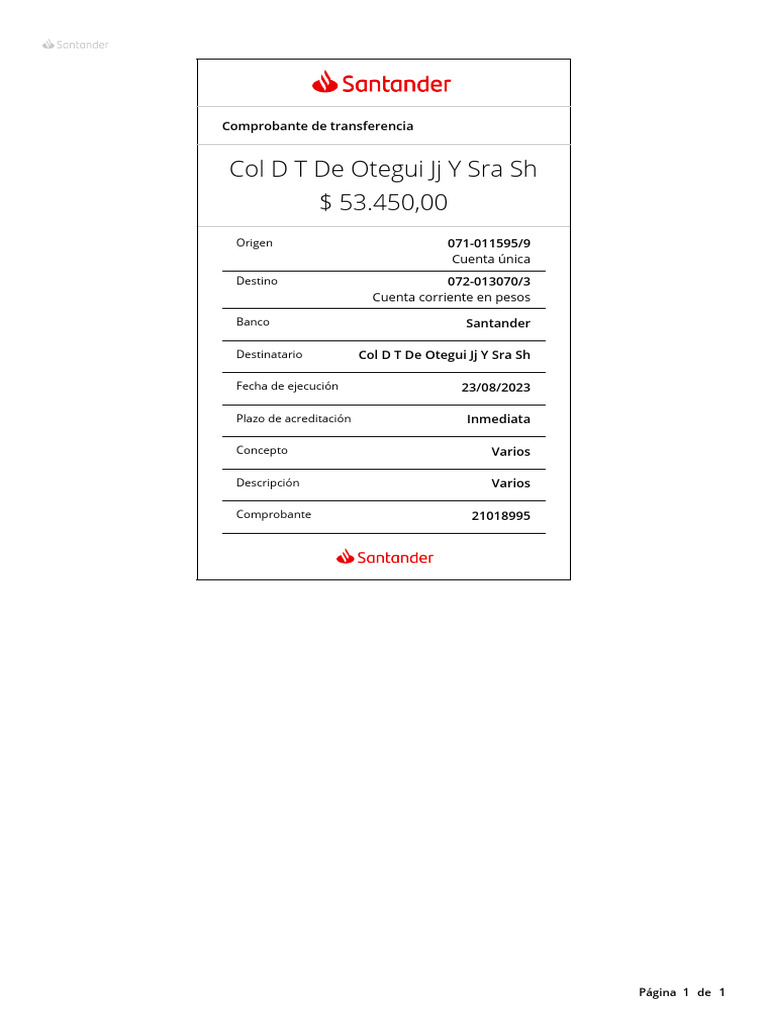 Comprobante de Transferencia | PDF Comprobante de Transferencia | PDF
