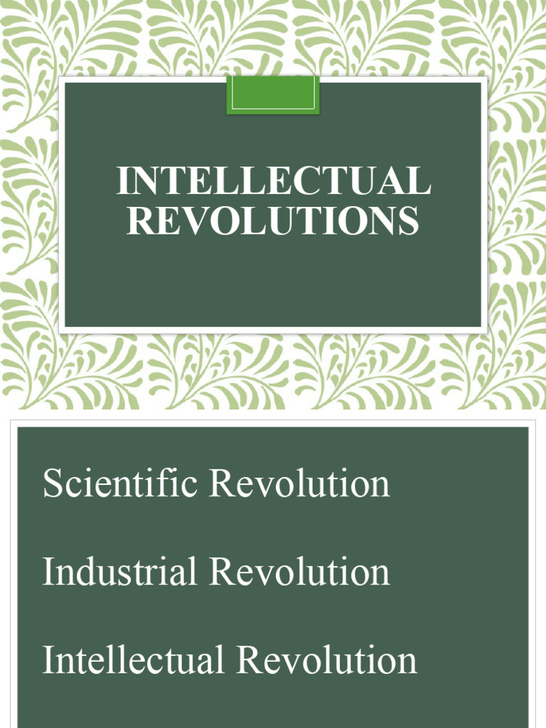Intellectual Revolutions - Overview and Activity 3 | PDF | Science ...