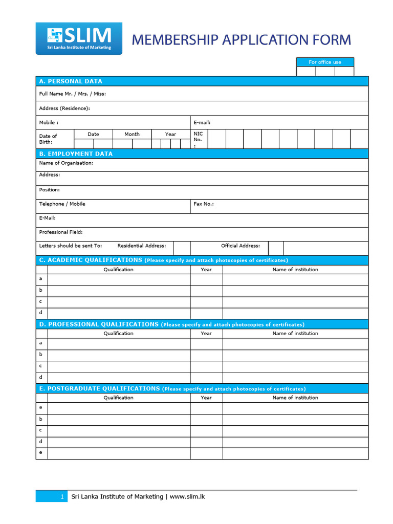 New Membership Application Form 2022 | PDF | Government | Justice
