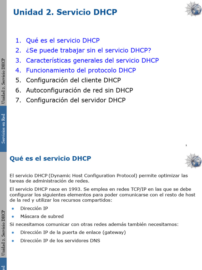 SR02 01 DHCP - Odp | PDF | Dirección IP | Protocolos de internet