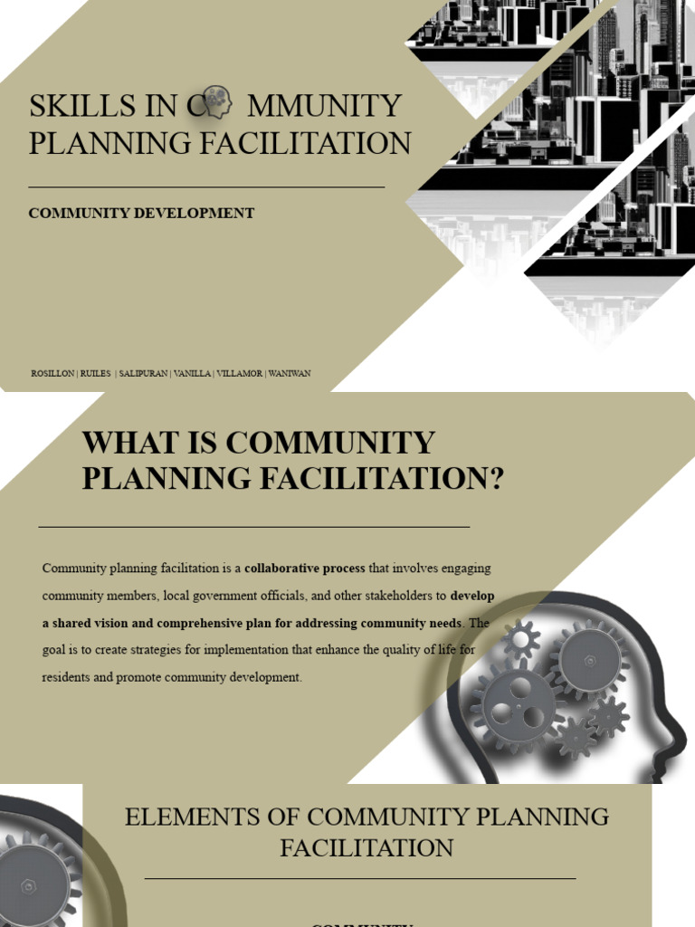 Community Planning Facilitation Presentation Group Pdf Community