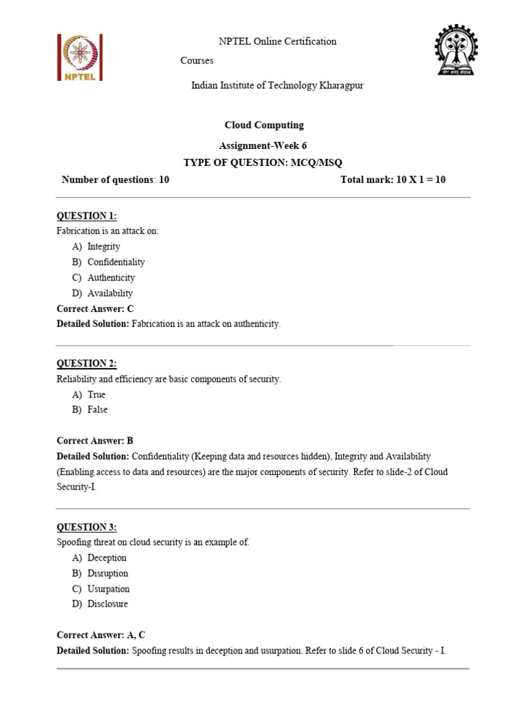 Assignment 6 | PDF | Security | Computer Security