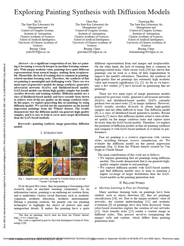 Exploring Painting Synthesis With Diffusion Models 2 | PDF | Behavior Modification | Systems Theory