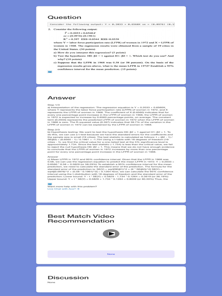 Live Chat With Ace? | PDF | Standard Error | Errors And Residuals