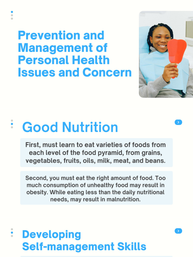 Health Lesson 2 Prevention and Management of Personal Issues and ...