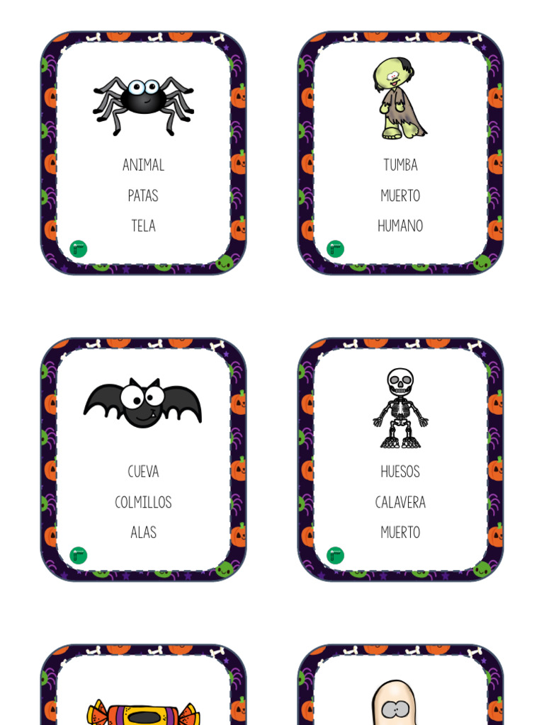 Juego Tabu Halloween | PDF