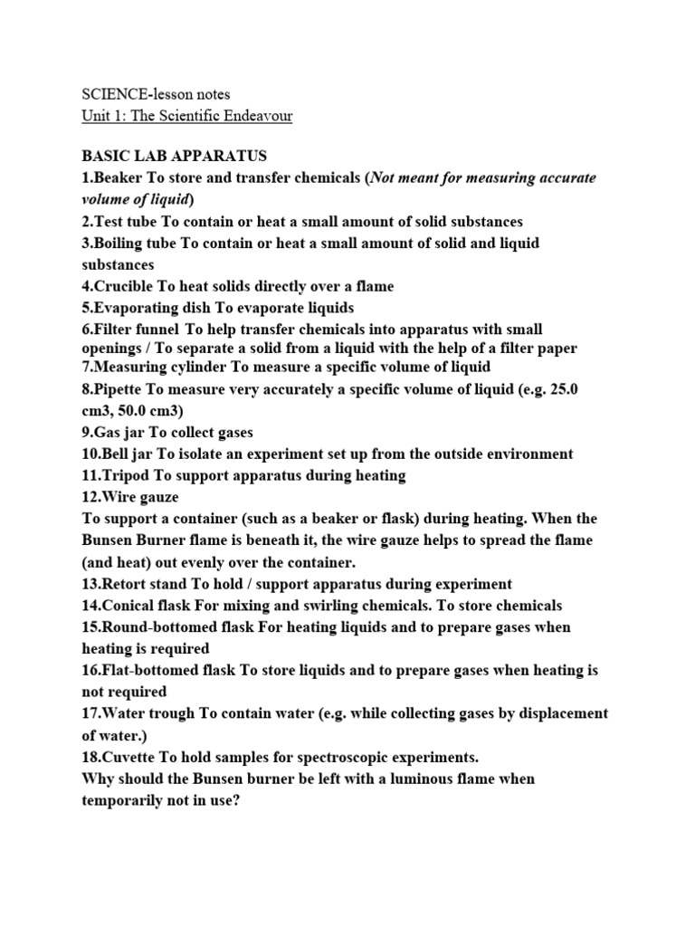 Science Notes | PDF