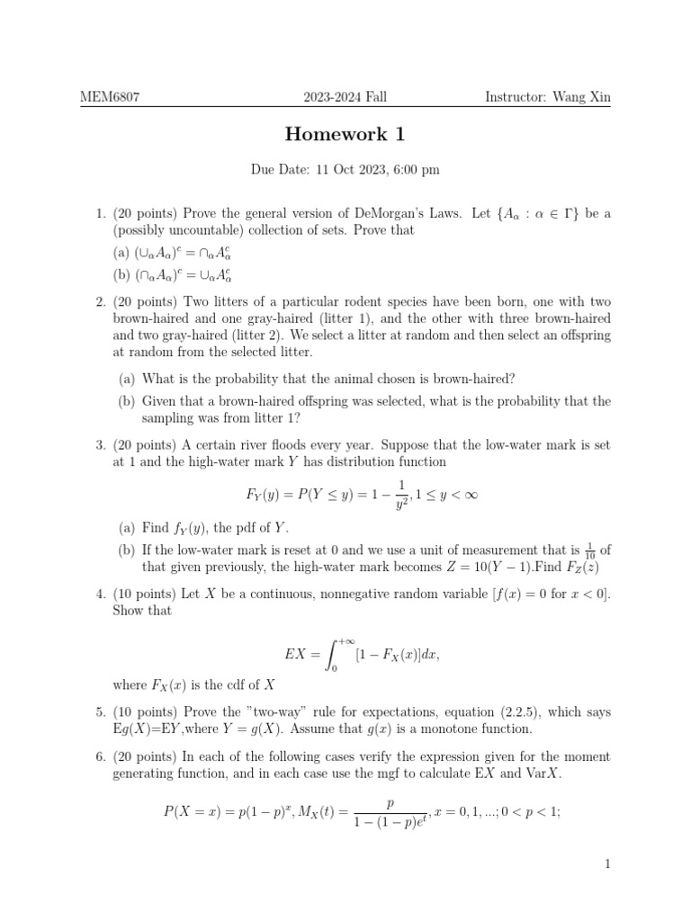 Homework 1 | PDF