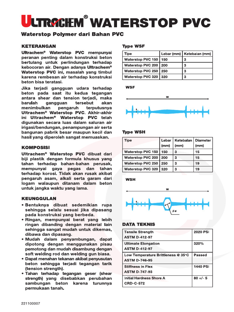 Ultrachem Waterstop PVC (7 Nov 2022) - P | PDF