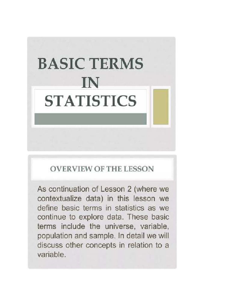 Basic Stats | PDF