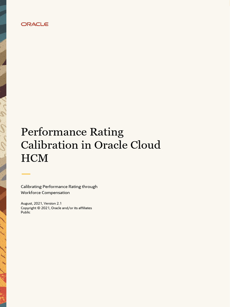 Performance - Calibration 17 AUG 4 | PDF | Oracle Corporation | Business