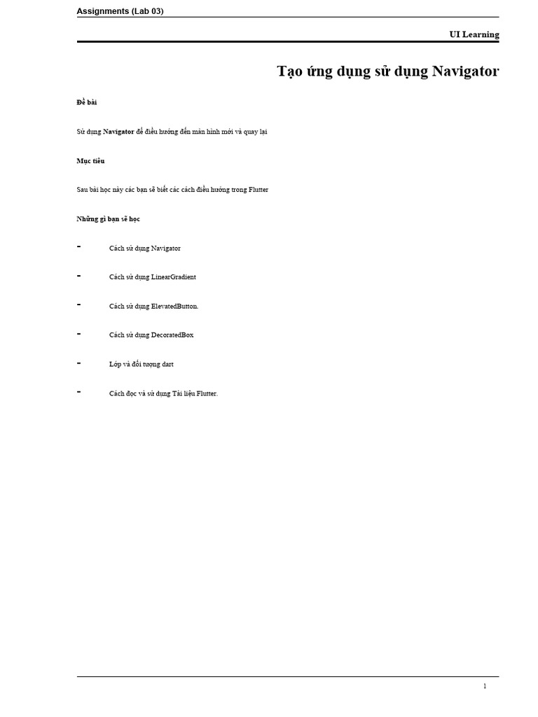 LAB 03 - S D NG Navigator | PDF