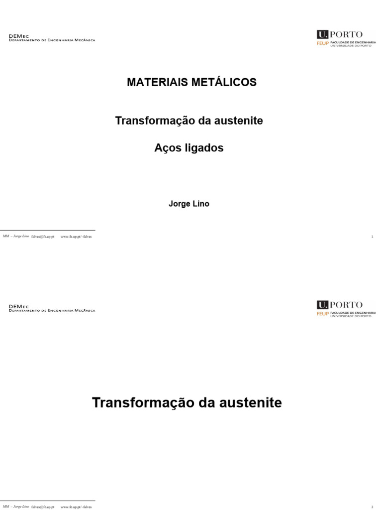 Aula 3 MM 2023 24 Prod Transf Austenite | PDF | Aço | Física Aplicada e ...