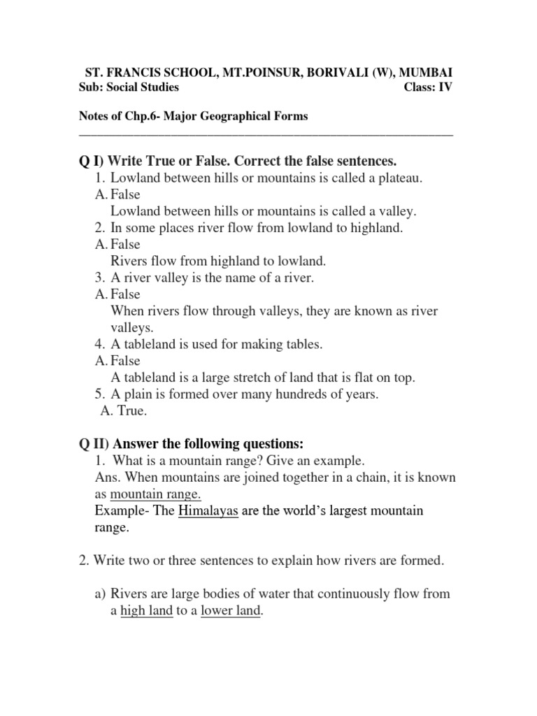 04 Chapter 6 Major Geographical Forms | PDF | Desert | Continent