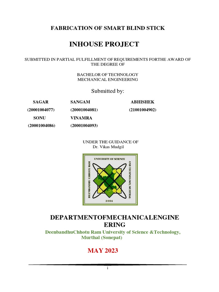 Smart Blind Stick Repo Download Free Pdf Arduino Ultrasound
