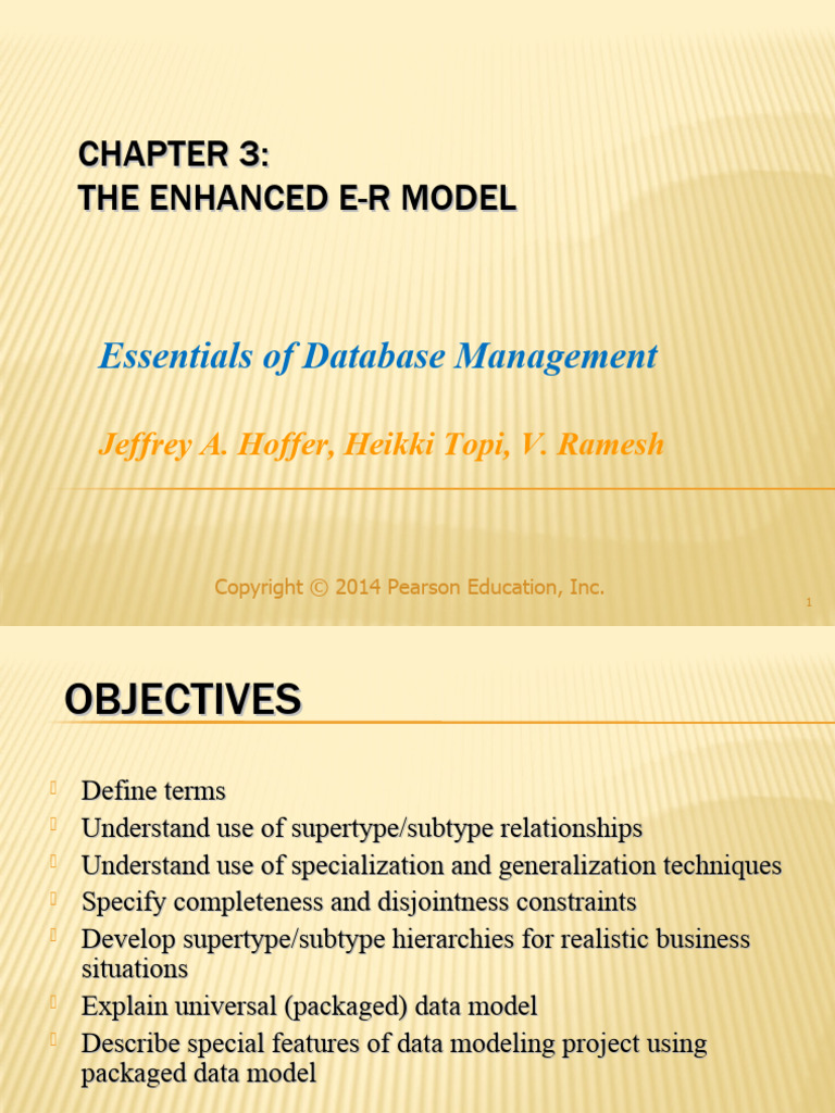 DB Chapter 03 The Enhanced ER Model | PDF | Computing | Data Management