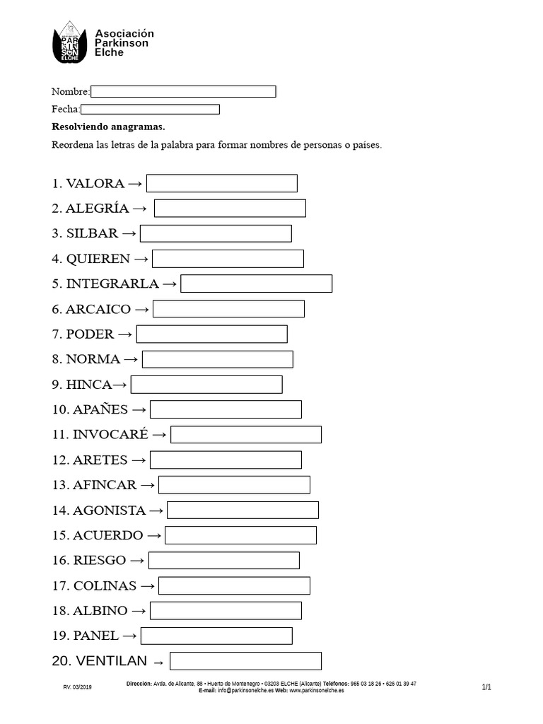 Anagramas Dificil 3 | PDF