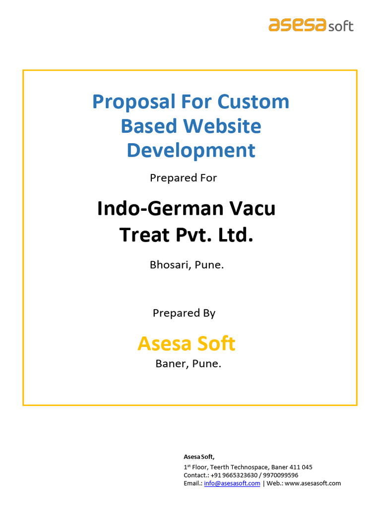 Proposal For Custom Based Website - IGVT | PDF | Websites | World Wide Web