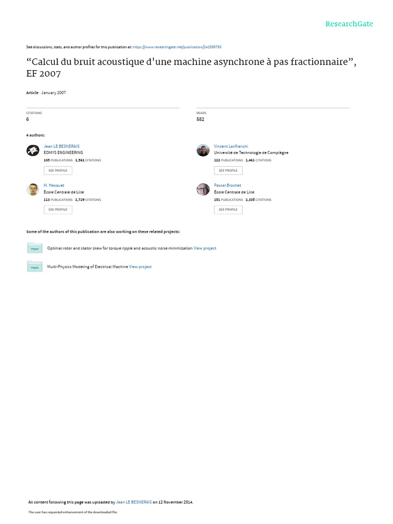 Calcul Du Bruit Acoustique Dune Machine Asynchron | PDF | Résonance | Fréquence