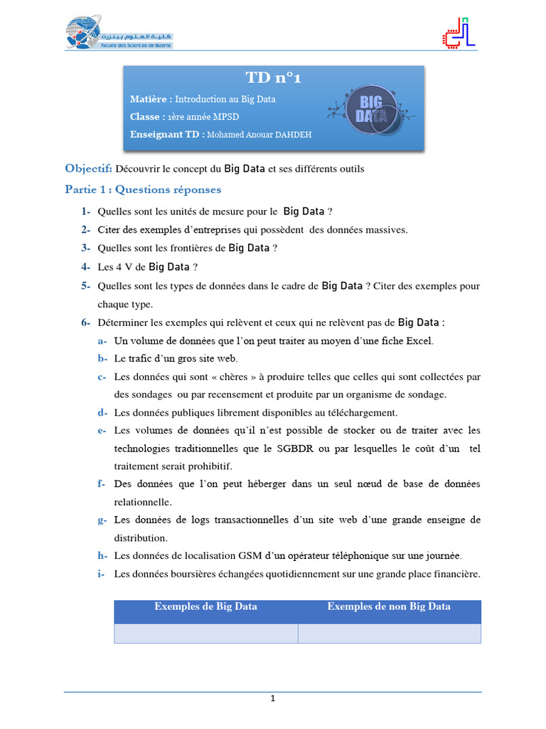 Td1 Big Data | PDF