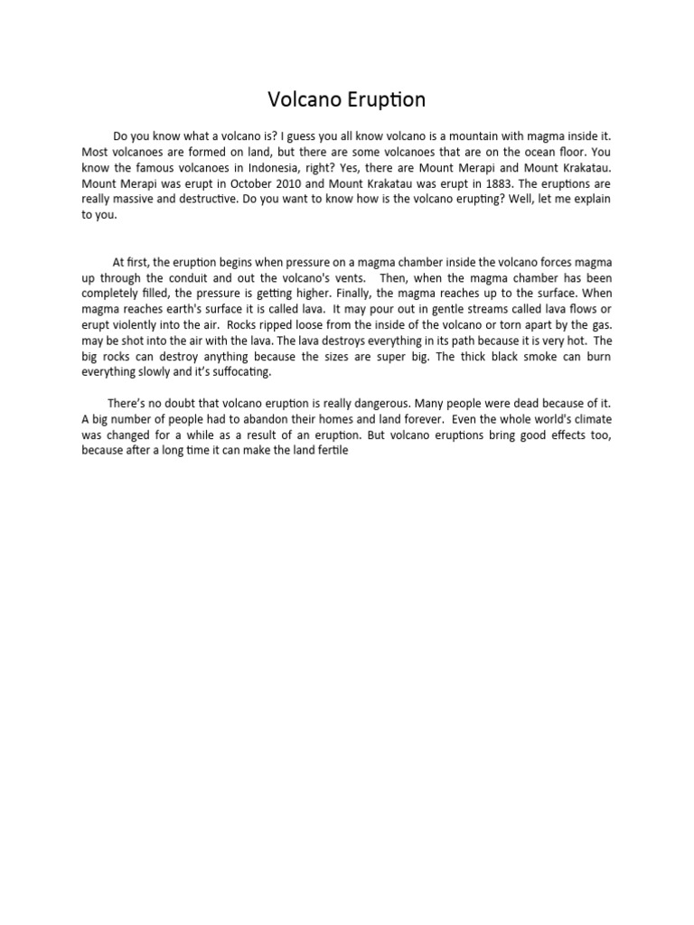 Example A Volcano | PDF