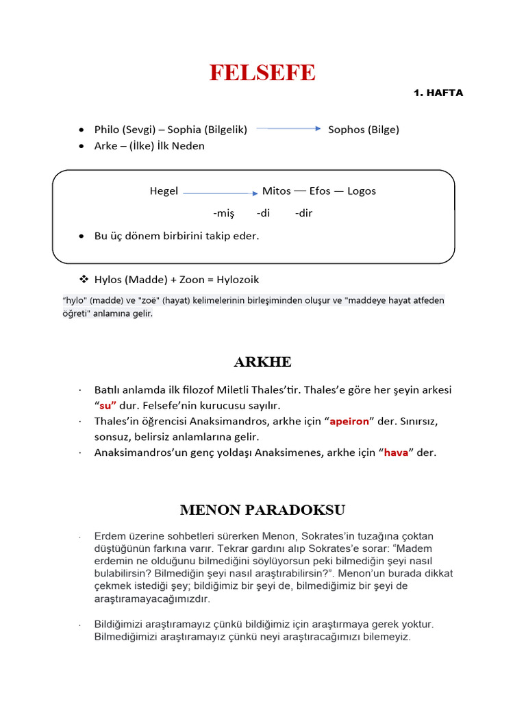 FELSEFE | PDF