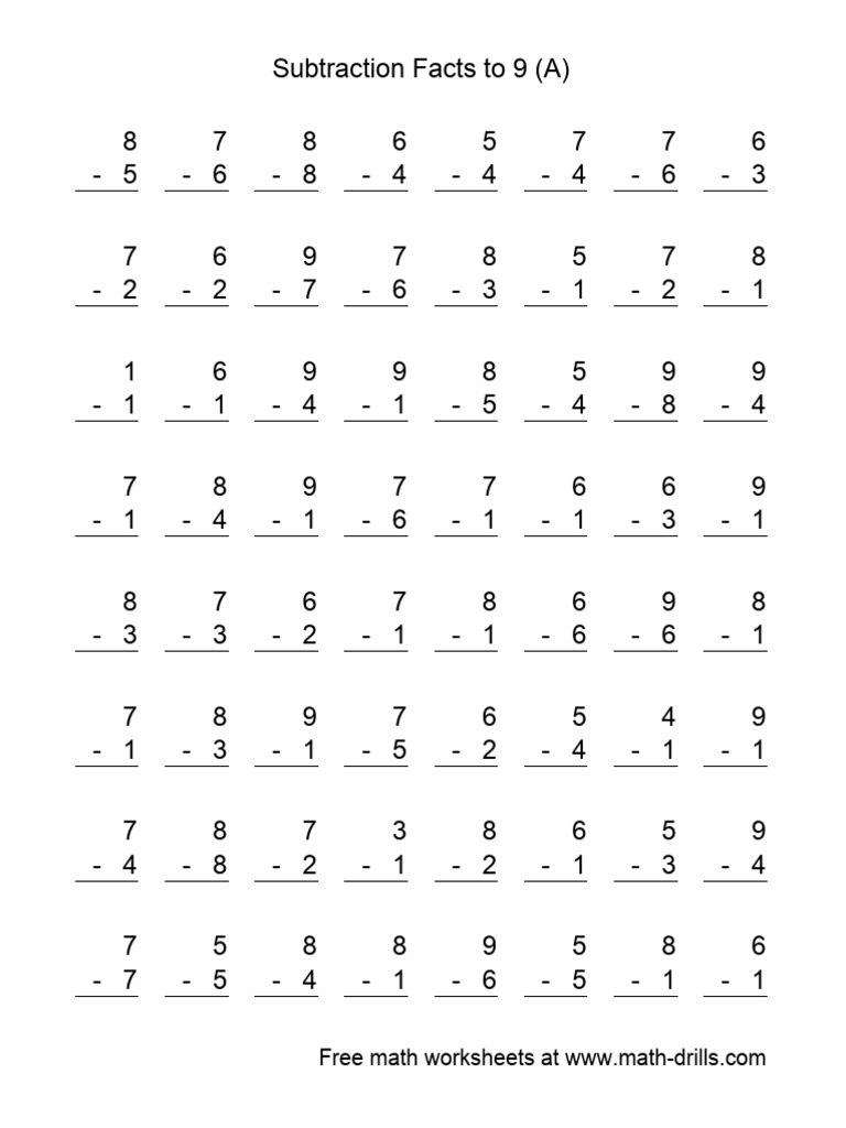 Subtraction Practice for Kids | PDF | Arithmetic | Elementary Mathematics