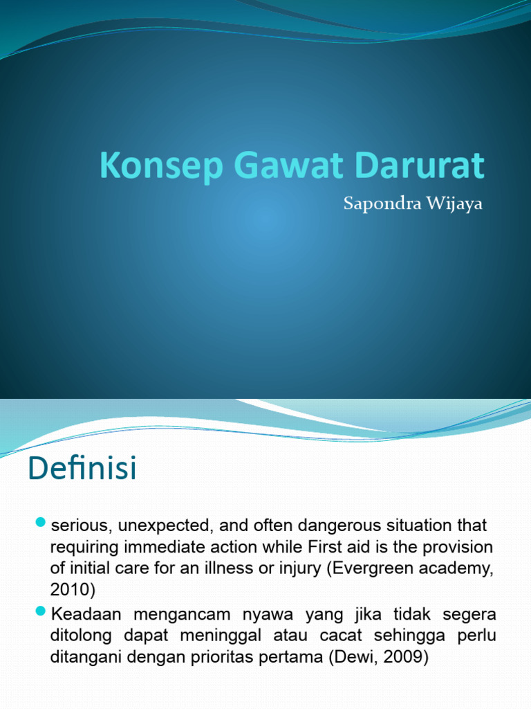 Konsep Gawat Darurat | PDF | Pengembangan Diri | Kesehatan Holistik