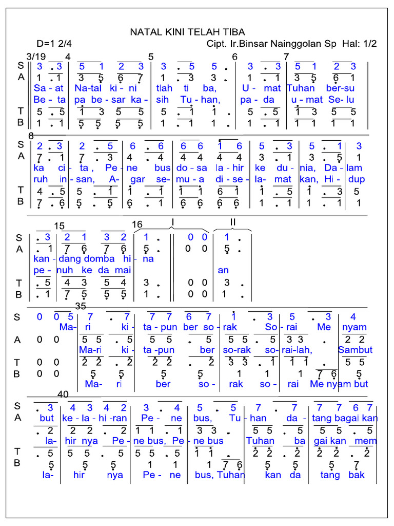 Natal Kini Telah Tiba | PDF