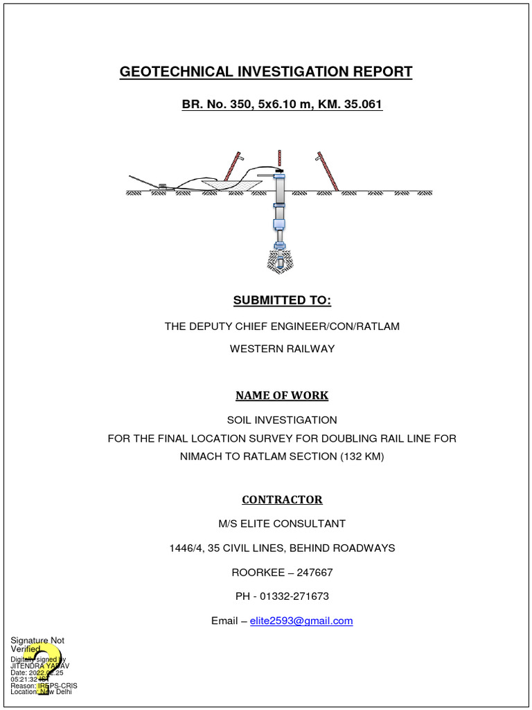 RatlamReportBridgeno 350 | PDF | Natural Materials | Soil