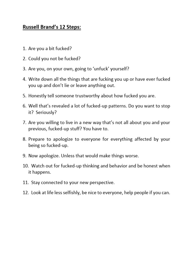 RussellBrand 12 Steps | PDF