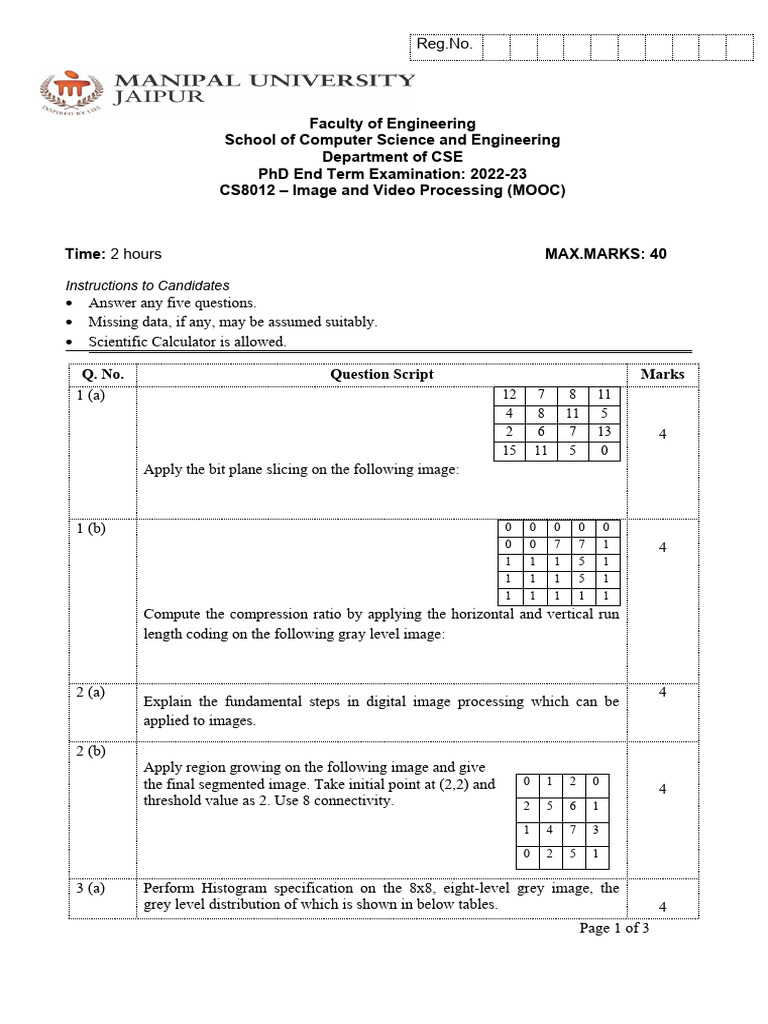 Ete QP - Dip | PDF | Computer Graphics | Computer Vision