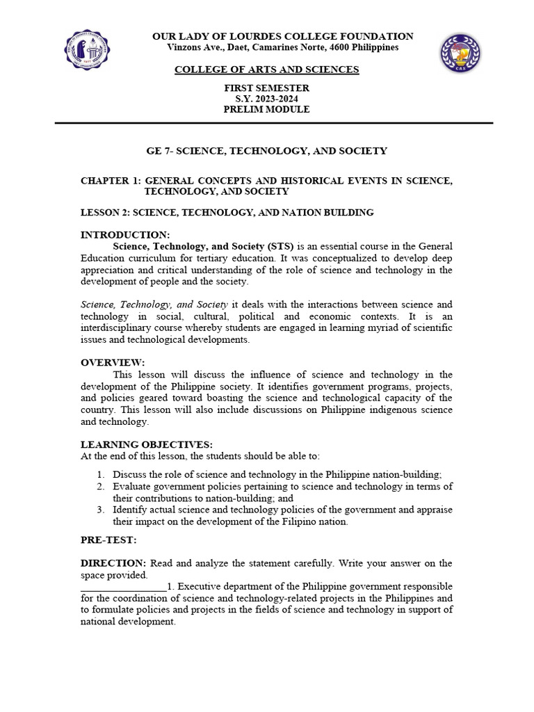 Lesson 2 Science Technology and Nation Building | PDF | Science | Engineering
