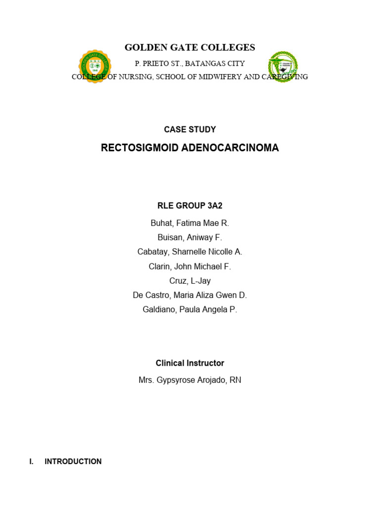 Rectosigmoid - Case Study | PDF | Colorectal Cancer | Cancer
