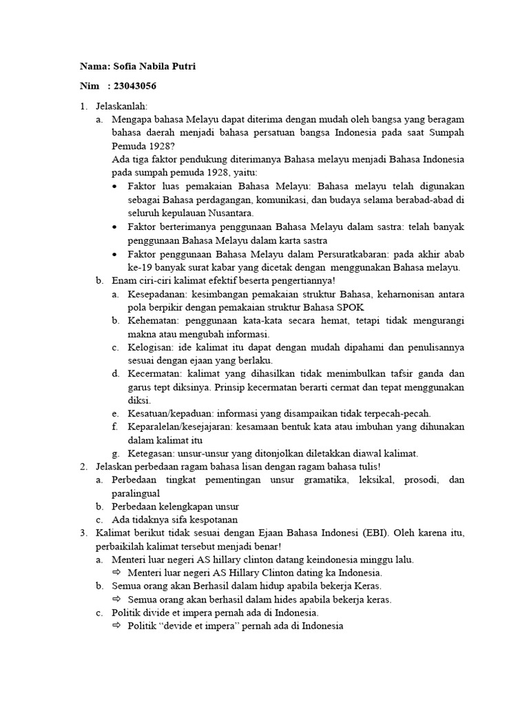 UTSB - Ind-23043056-Sofia Nabila Putri | PDF | Karier & Perkembangan | Perjalanan