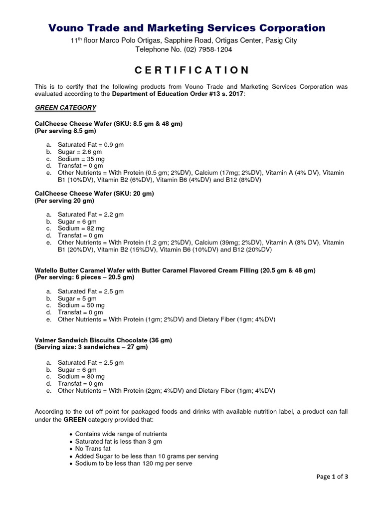 DepEd - Certification V1 (Updated April 2023) | PDF | Cooking, Food ...