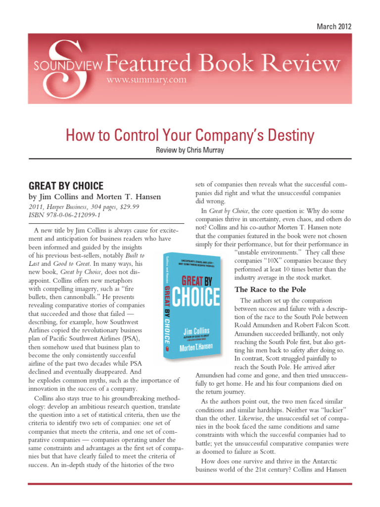 Great By Choice Pdf Risk Disciplines