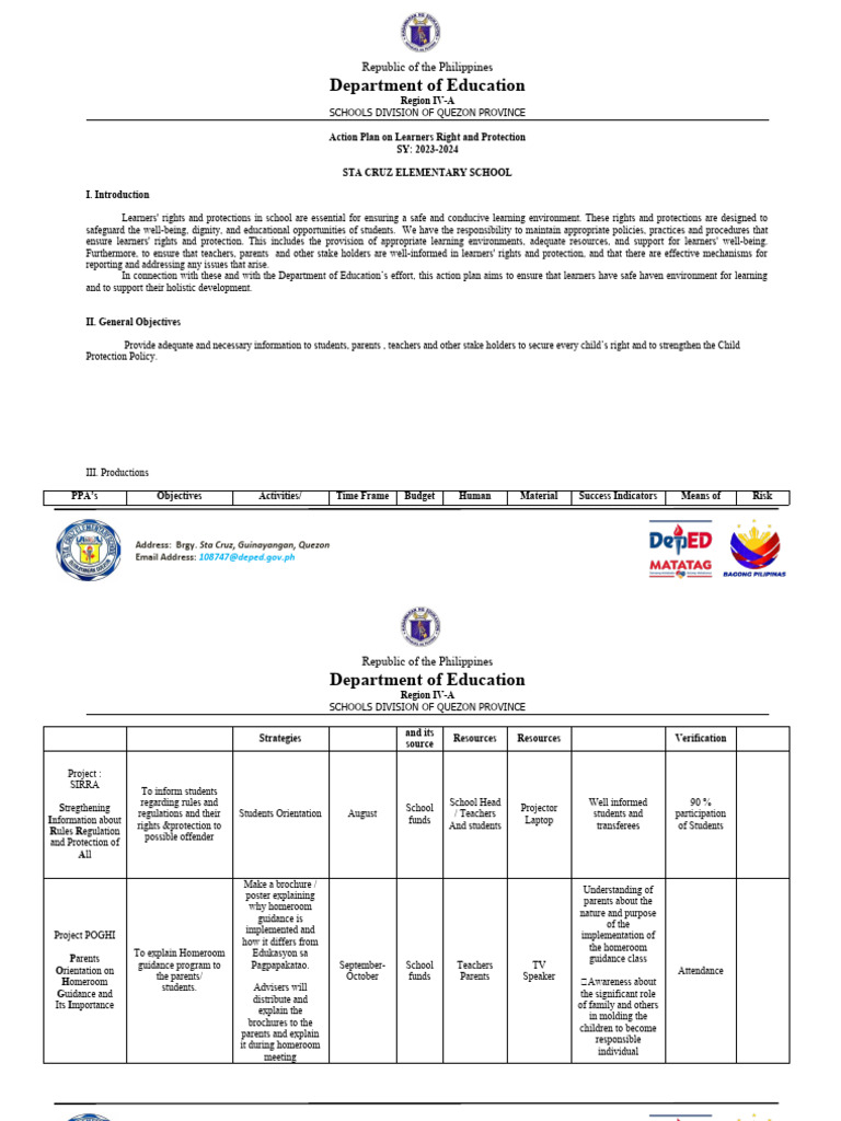 LRP ActionPlan SCES | PDF