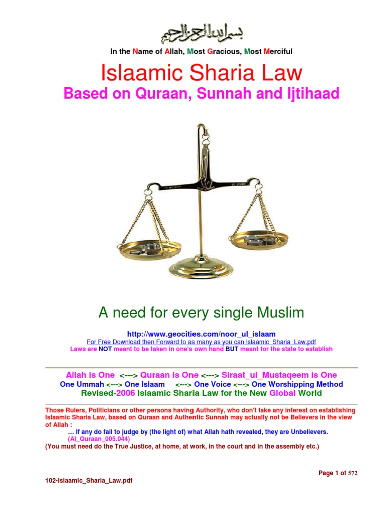 Understanding Islamic Sharia Law Basics | PDF