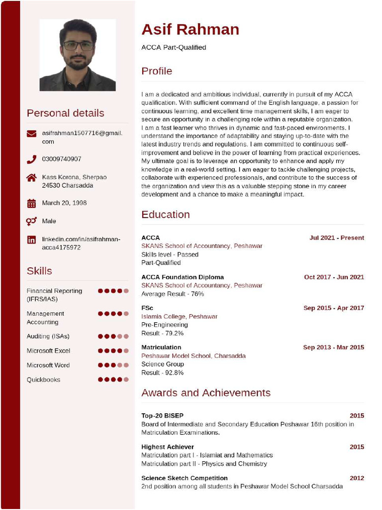 Asif Rahman CV | PDF