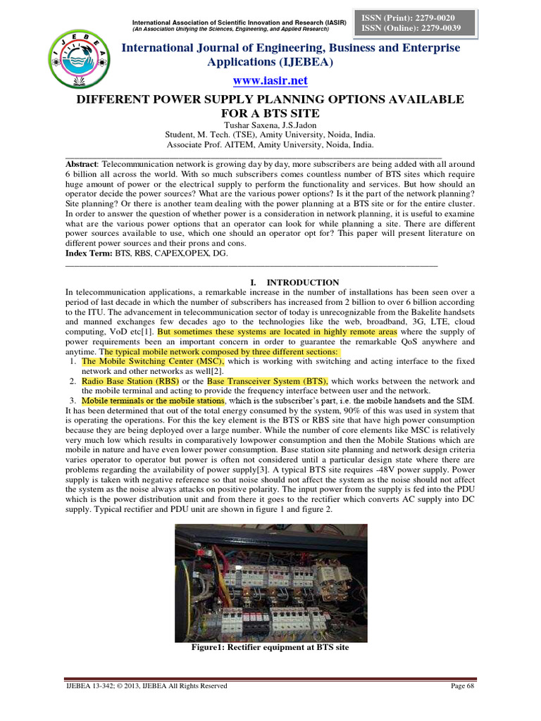 Different Power Supply Planning Options | PDF | Electrical Grid ...