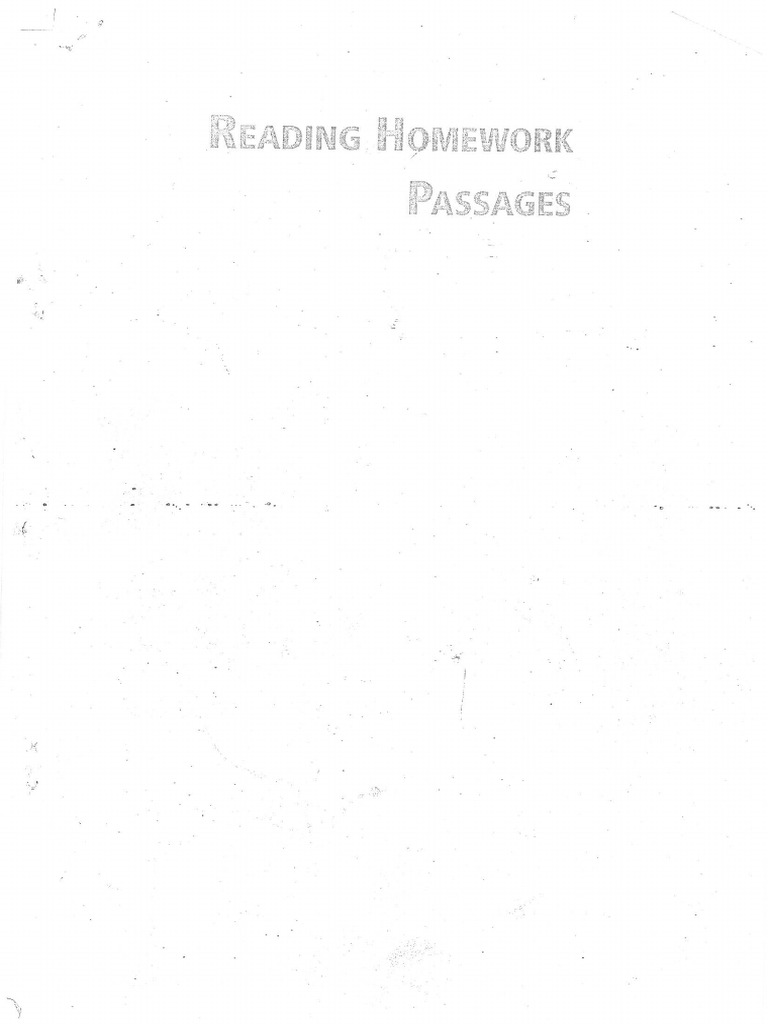 Reading HW Passages | PDF