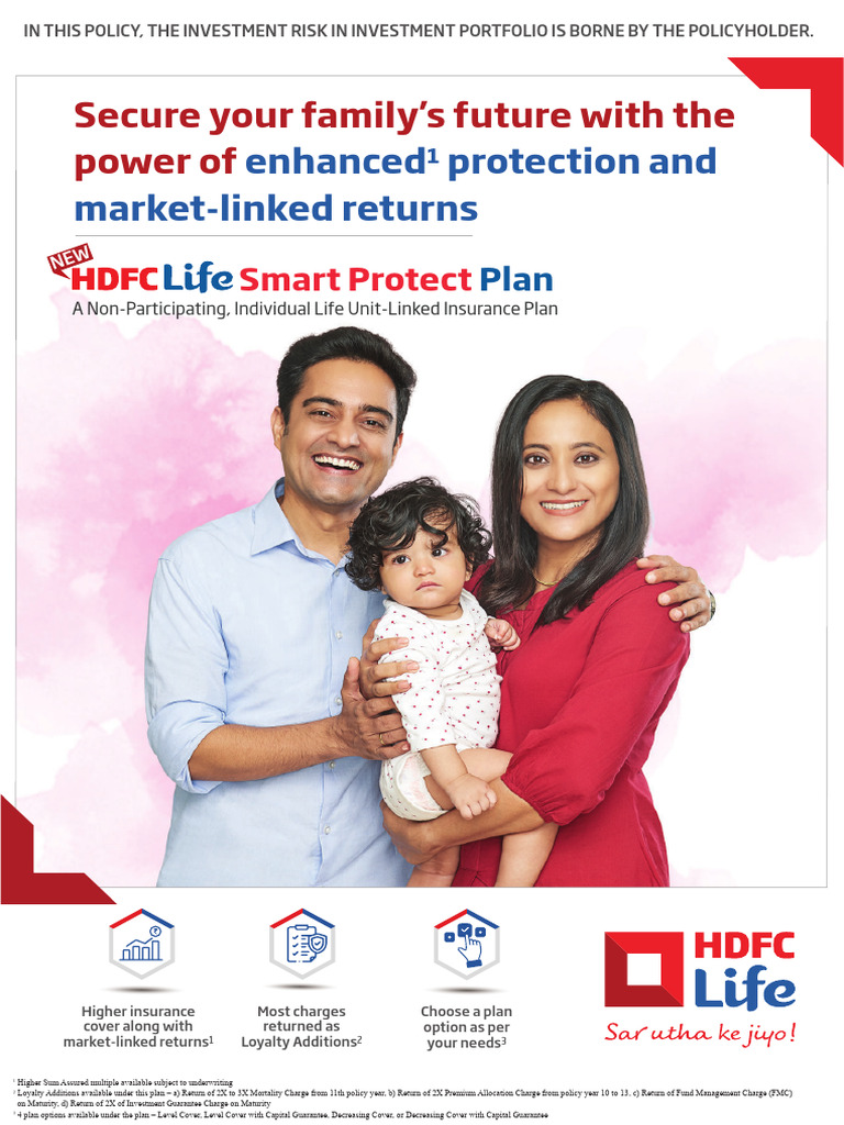 HDFC Life Smart Protect Plan Brochure | PDF | Insurance | Investment Fund