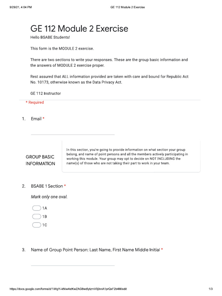 GE 112 MODULE 2 Exercise For GROUPS REFERENCE Materials | PDF