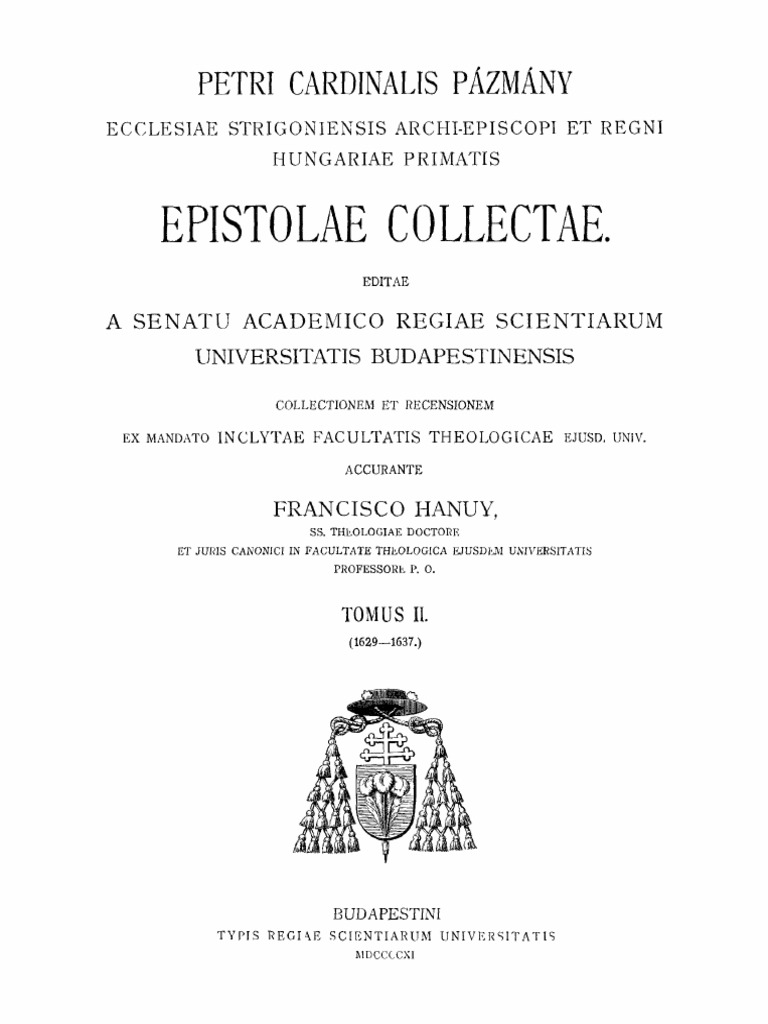 Pazmany Peter Osszegyujtott Levelei II Kotet Facsimile | PDF