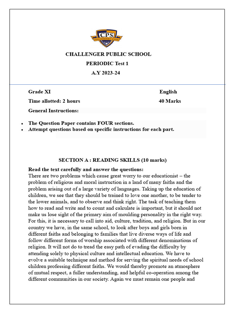English Question Paper Grade 11 | Download Free PDF | Faith | Literacy English Question Paper Grade 11 | Download Free PDF | Faith | Literacy